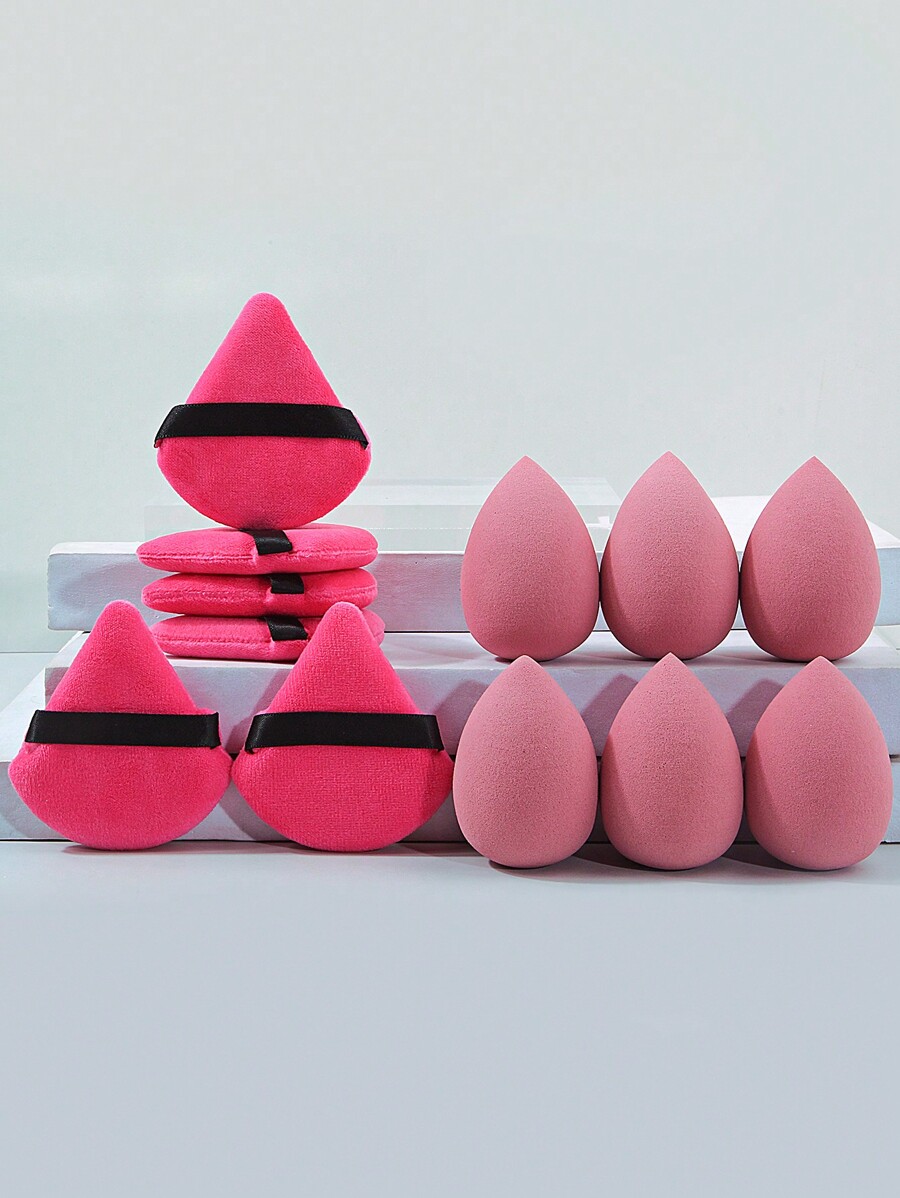 12pcs Professional Makeup Sponge Set - Soft Fine Triangular Powder Puff ...