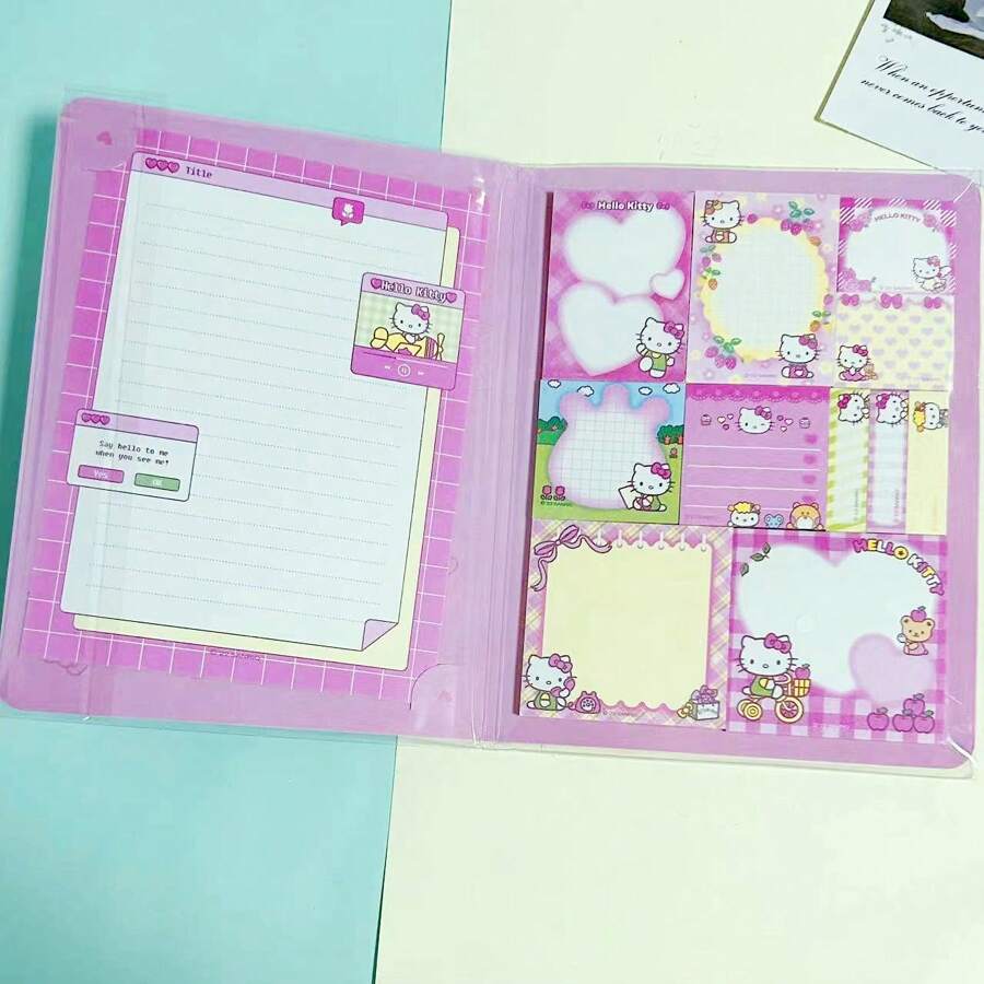 Sanrio Sanrio Kuromi Theme Memo Pad Sticky Notes Book Style Large Open ...