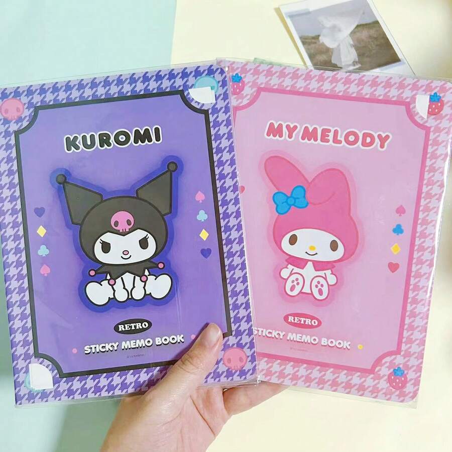 Sanrio Sanrio Kuromi Theme Memo Pad Sticky Notes Book Style Large Open ...