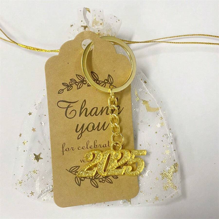 2025 Happy New Year Keychains, Year Charm Pendants For New Year's Eve ...