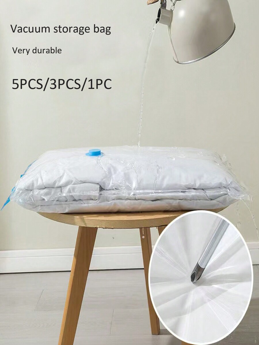 5pcs/3pcs/1pc Vacuum Storage Bags, Large Capacity Multi-Purpose Plastic ...