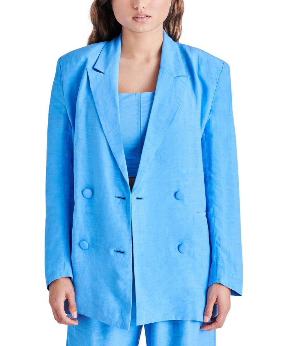 Women's Ultra Fine Double-Breasted Oversized Blazer | SHEIN USA