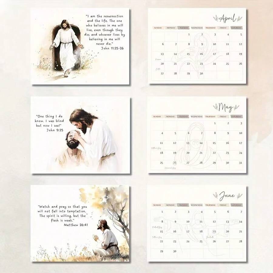 2025 Inspirational Bible Verse Wall Calendar - Christian Hanging ...