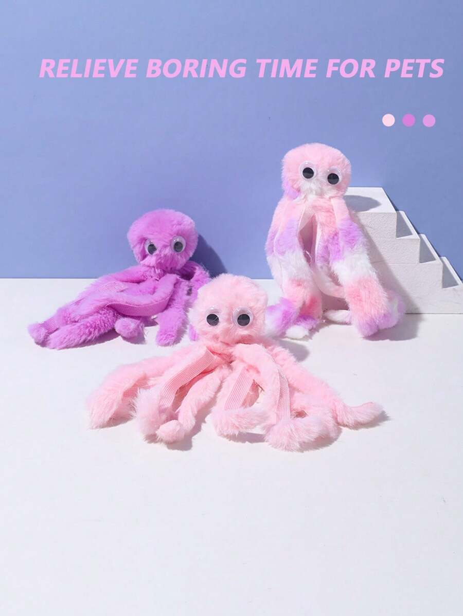 Plush Octopus Cat Doll, Cute Soft Stuffed Octopus Pet Doll, Interactive ...