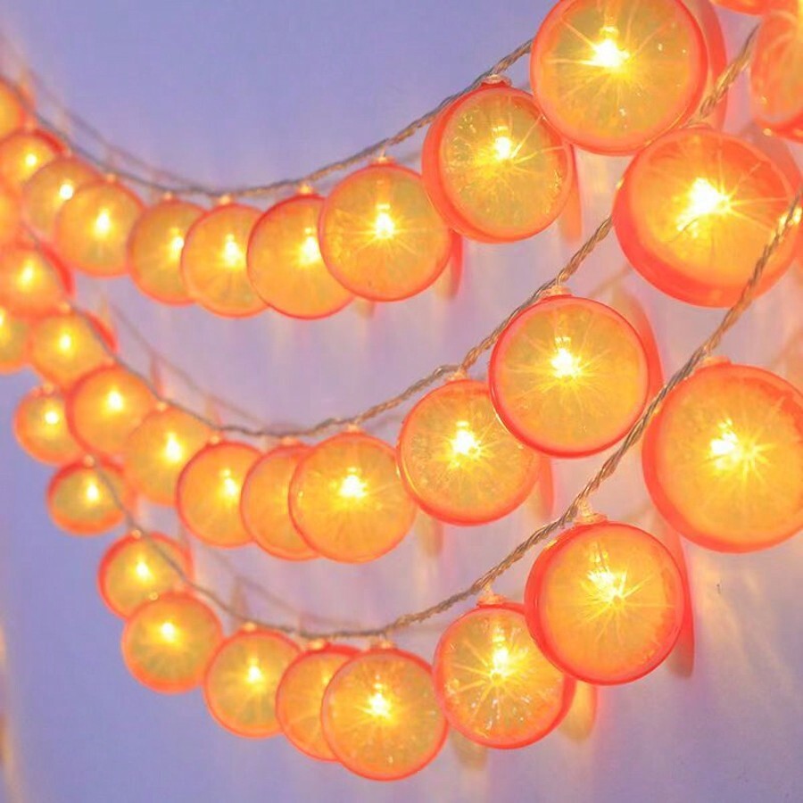 LED Lemon Slice & Orange String Lights, Indoor Decor Lights For Bar ...
