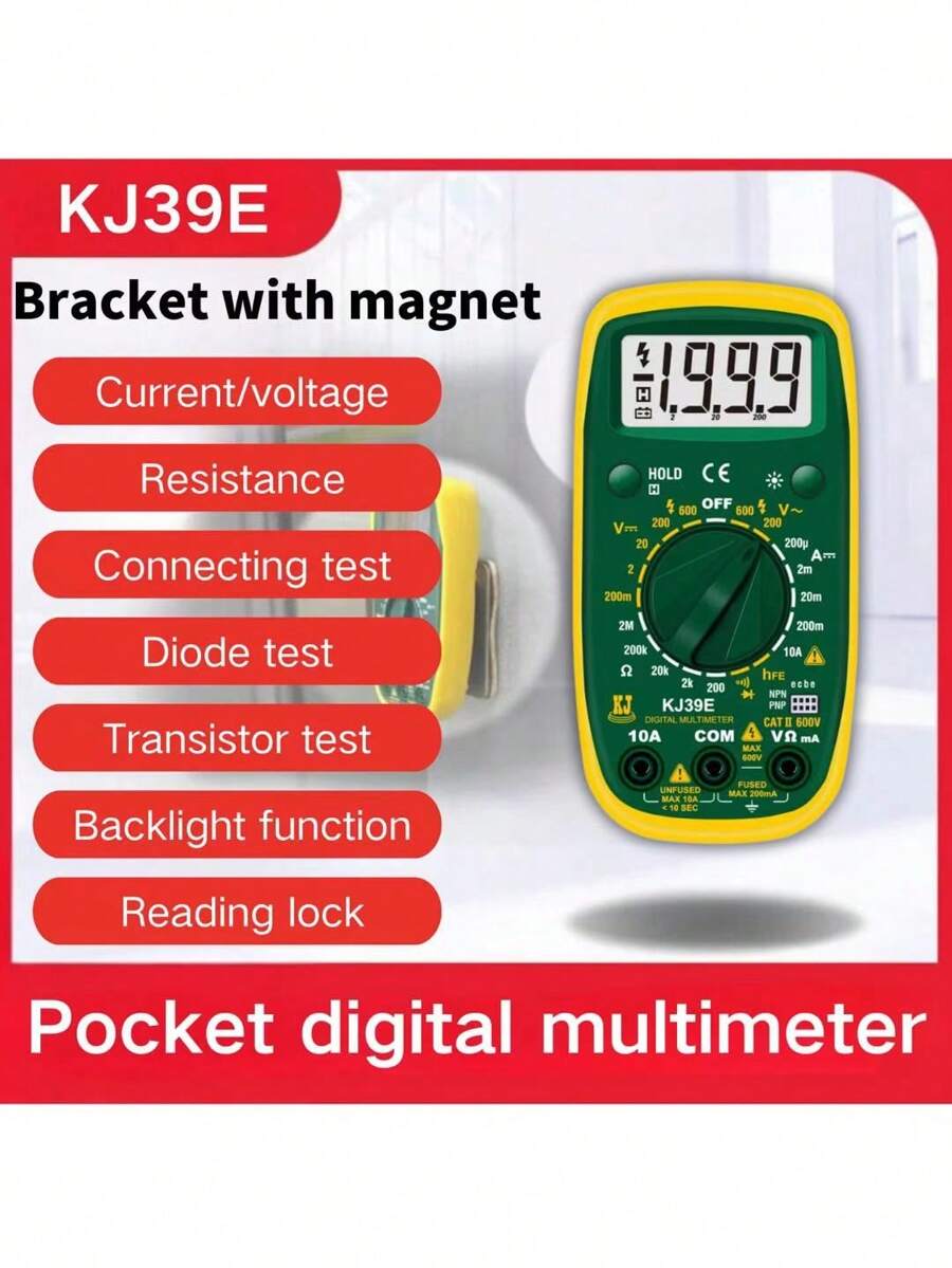 KJ39E Digital Multimeter, Magnet-Attached Universal Meter For Current ...