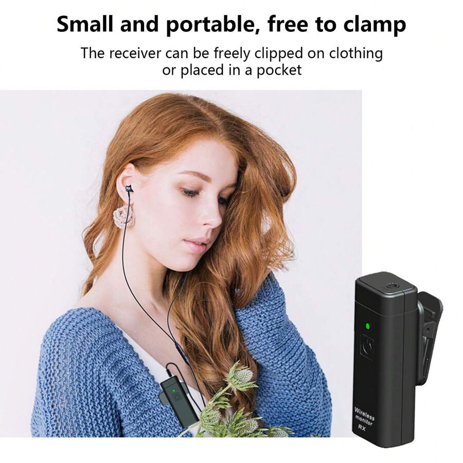 Wireless In-Ear Headphone Monitoring System Real-Time Ear Return UHF FM ...