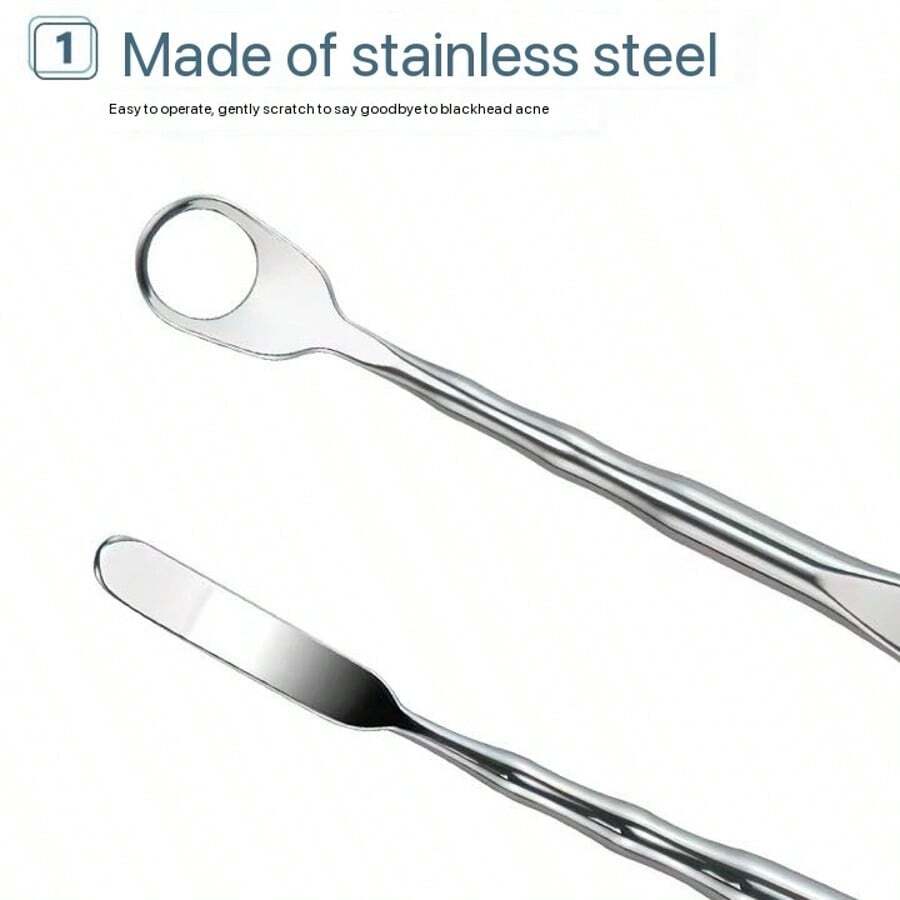The New Stainless Steel Double-Headed Blackhead Shovel Cleans The Nose ...