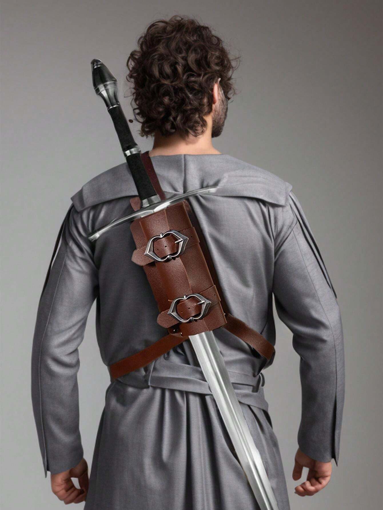 Medieval Viking Knight Pirate Leather Belt Sword Sheath Holster ...