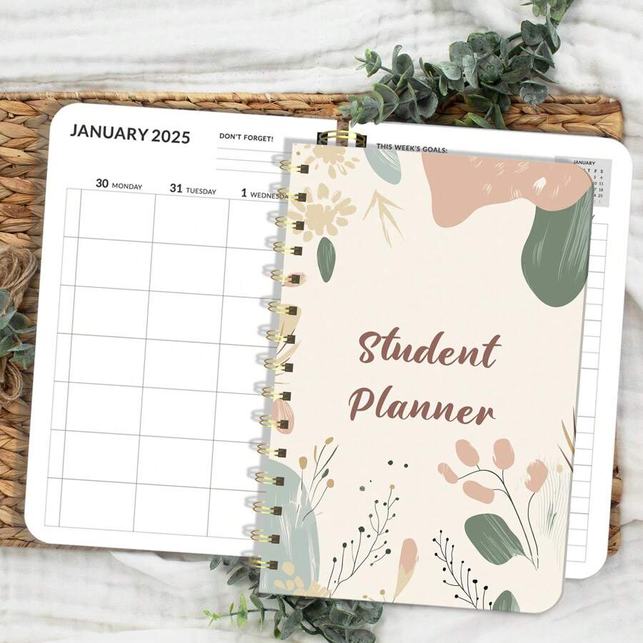 1 Stück Schüler Planer für das akademische Jahr 2025, mit monatlicher ...