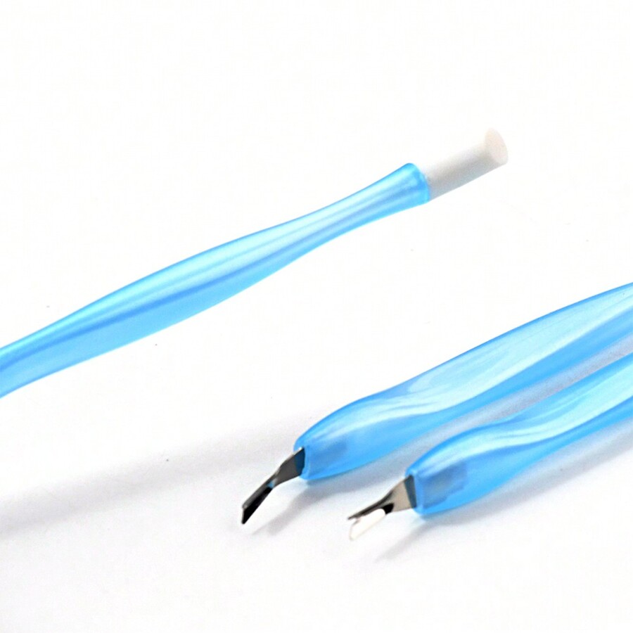 10 Pcs Blue Double-Ended Sliver Cuticle Pusher Dead Skin Push Remover ...