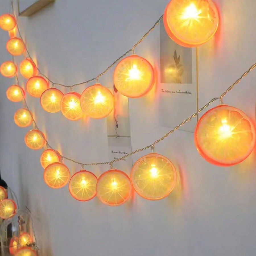 LED Lemon Slice & Orange String Lights, Indoor Decor Lights For Bar ...