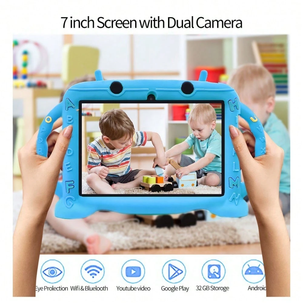 Kids Tablet 7 Inch Tablet For Kids 4GB RAM 32GB ROM Android 13 Toddler ...