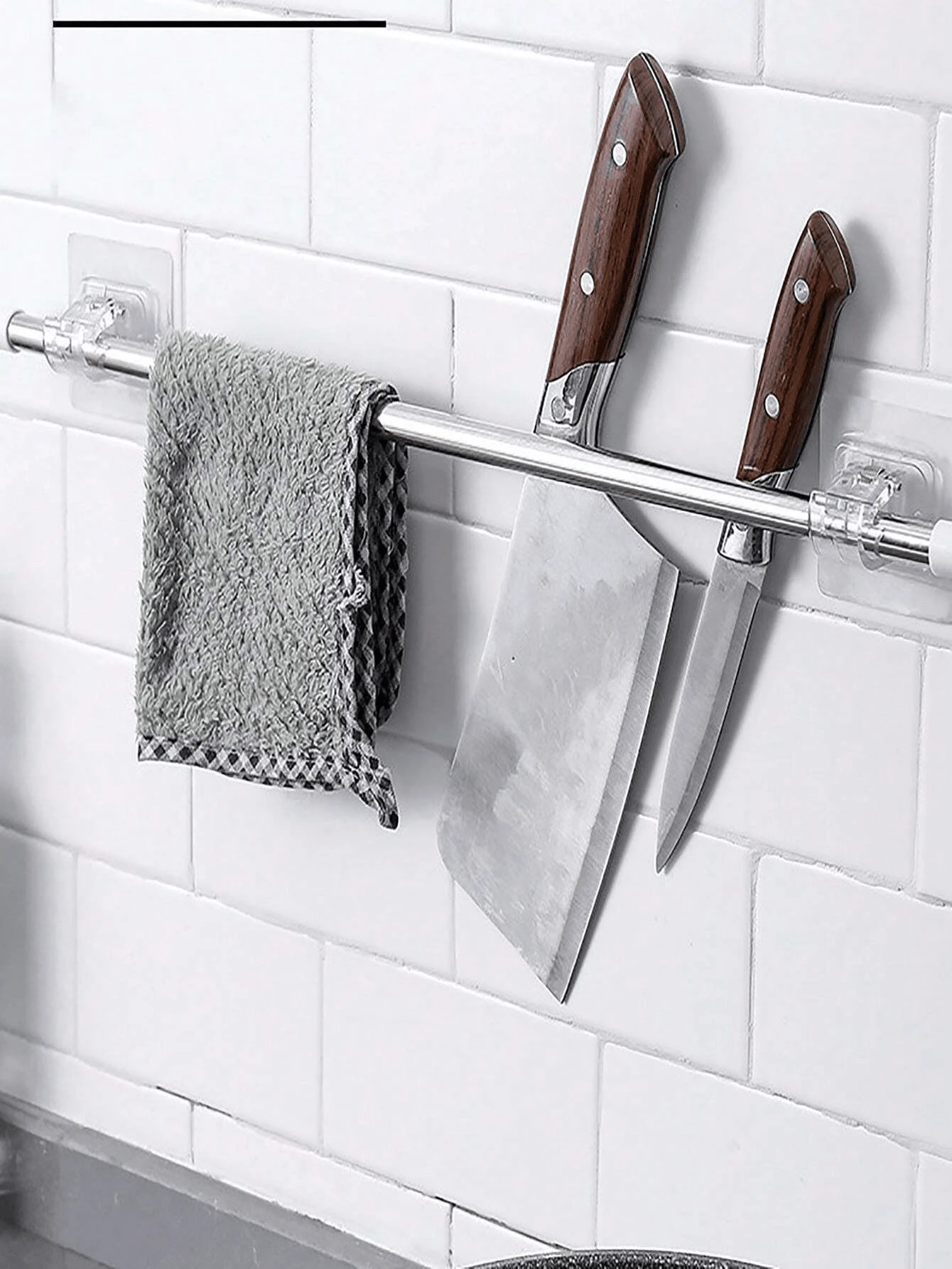 Japanese Style Curtain Rod Clip, Expandable Rod Clamp No Drill ...