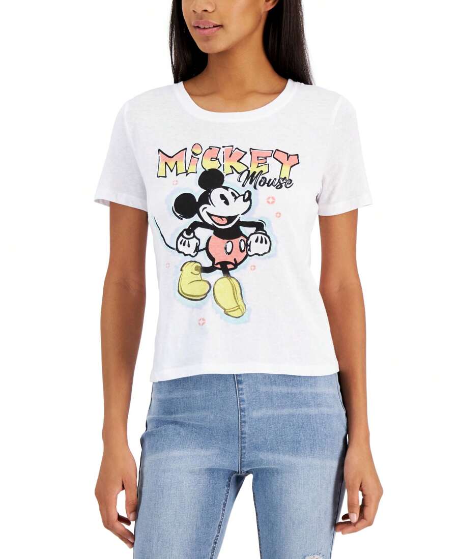 Juniors' Mickey Mouse Graphic T-Shirt | SHEIN USA