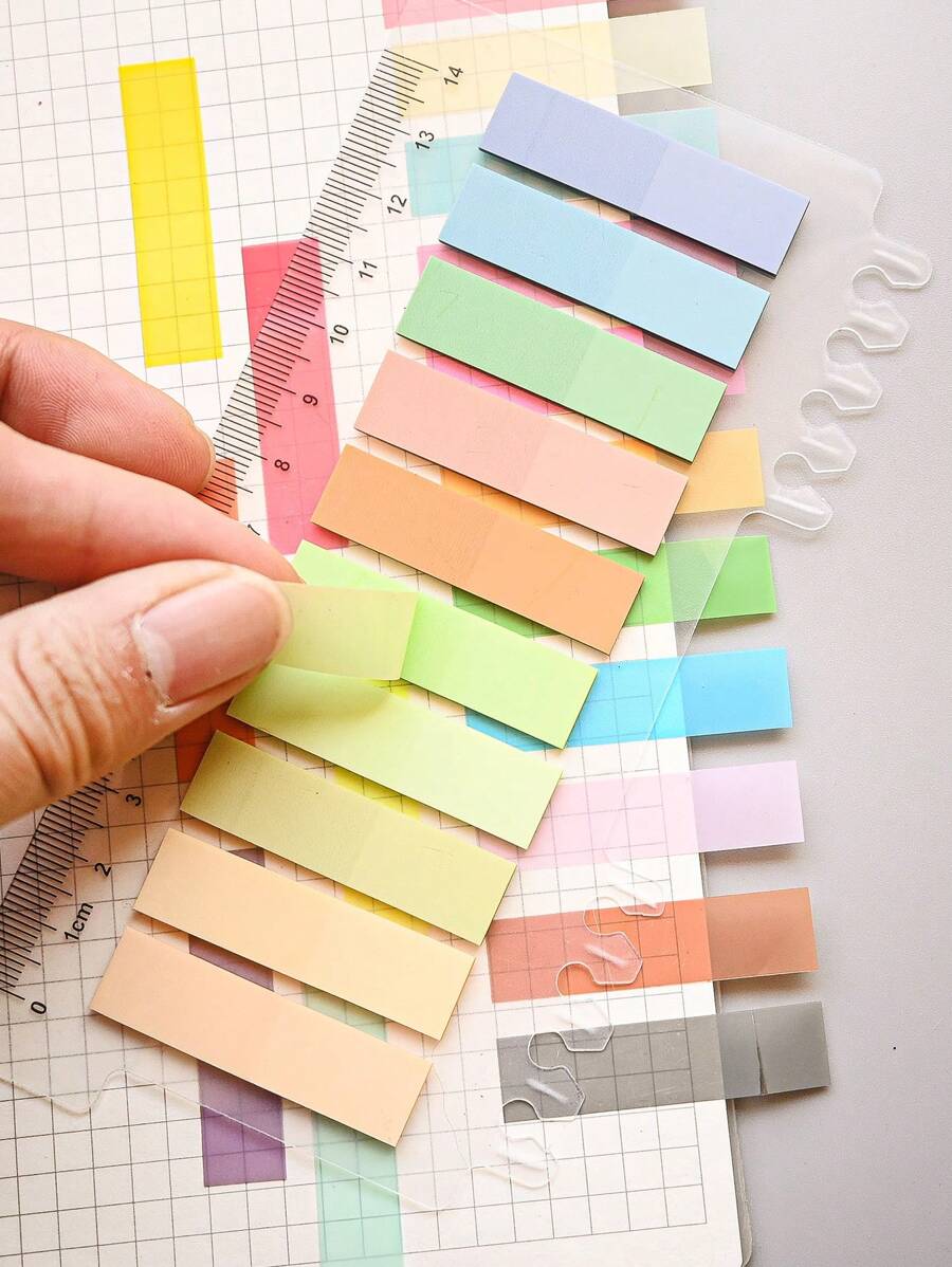 200 Sheets Of 1 PET Semi-Transparent Plastic Sticky Note Student ...