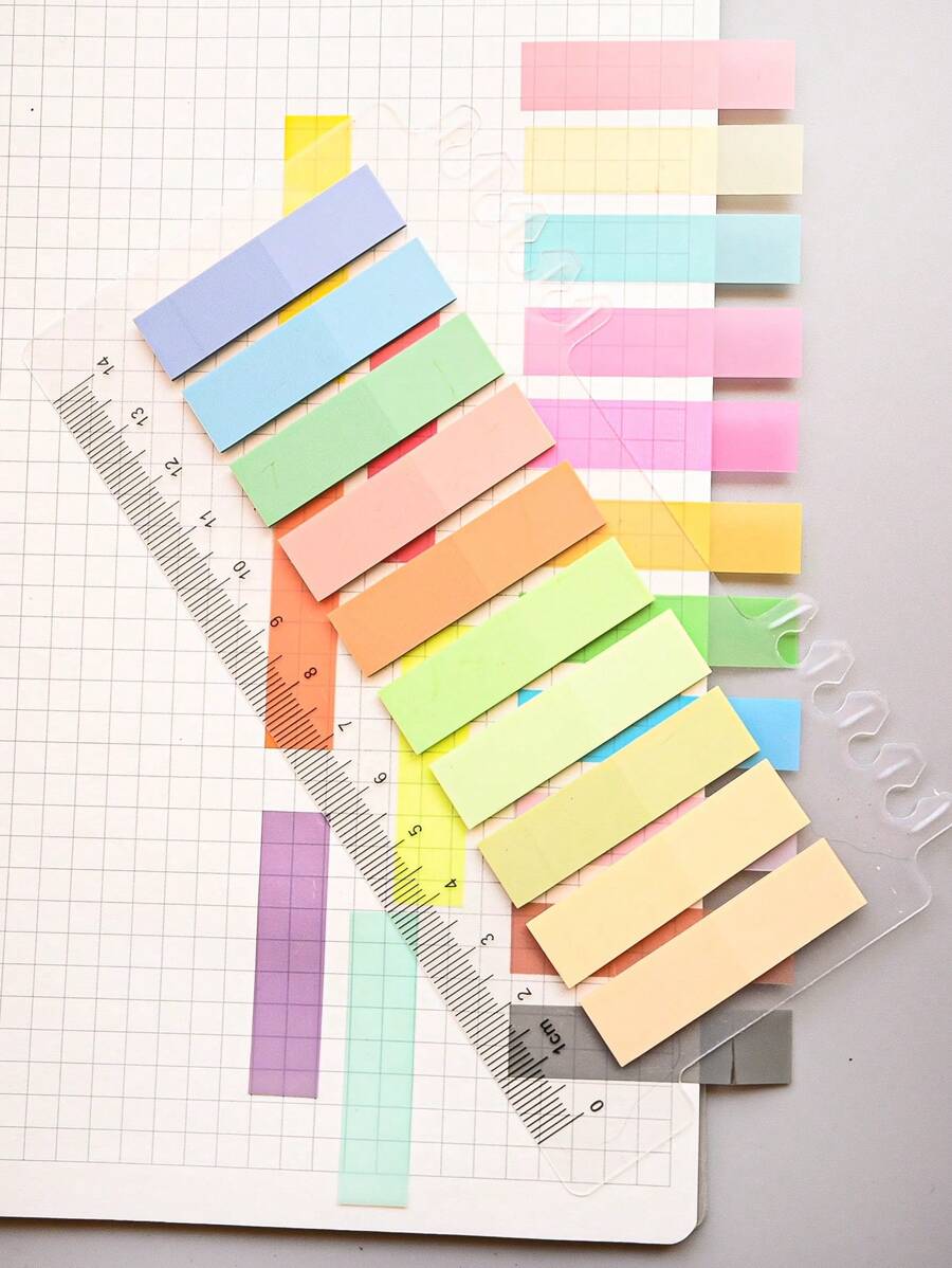 200 Sheets Of 1 PET Semi-Transparent Plastic Sticky Note Student ...