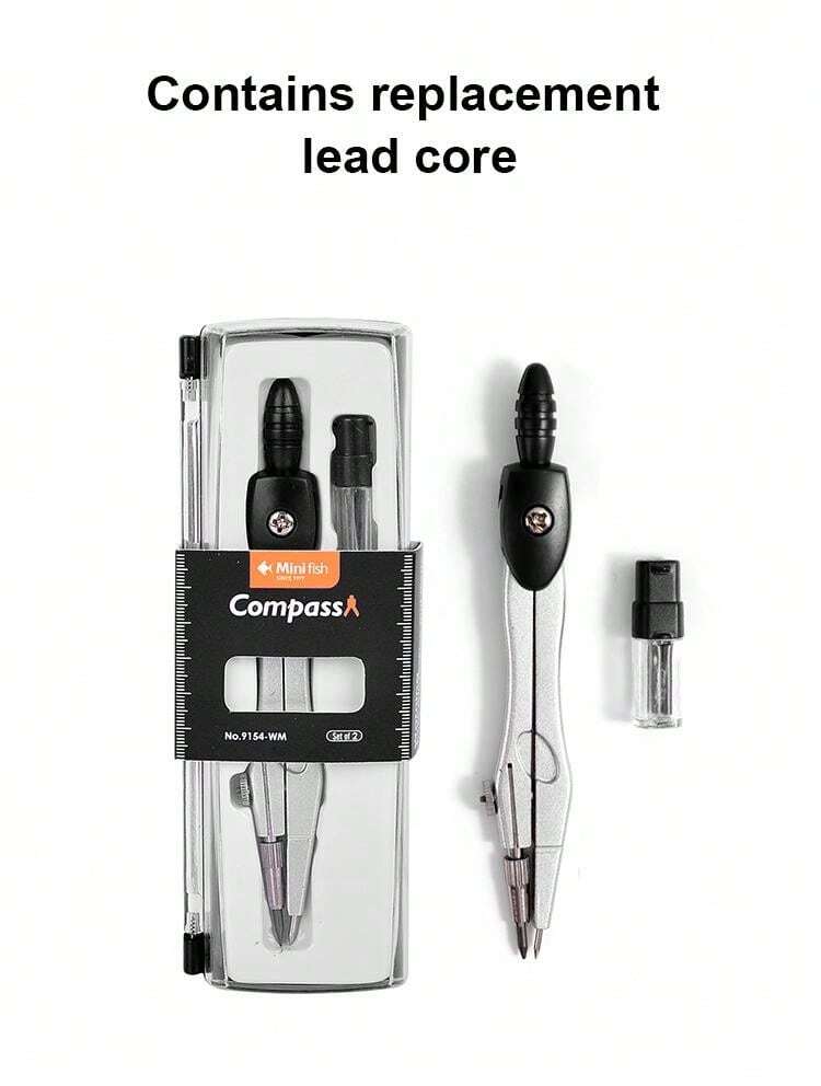 1 Set Metal Compasses With Replaceable Lead Cores, Student Drawing And ...