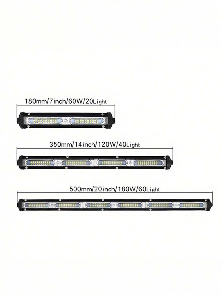 7IN/14IN/20IN Car LED Strip Work Light Ultra-Thin Single Row Grille ...