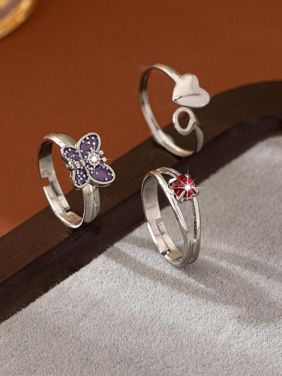2025 Cute Series Rings Set For Teenage Girls | SHEIN USA