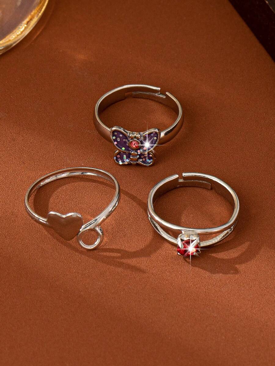 2025 Trendy Cute Series Rings Set For Teenage Girls | SHEIN EUR