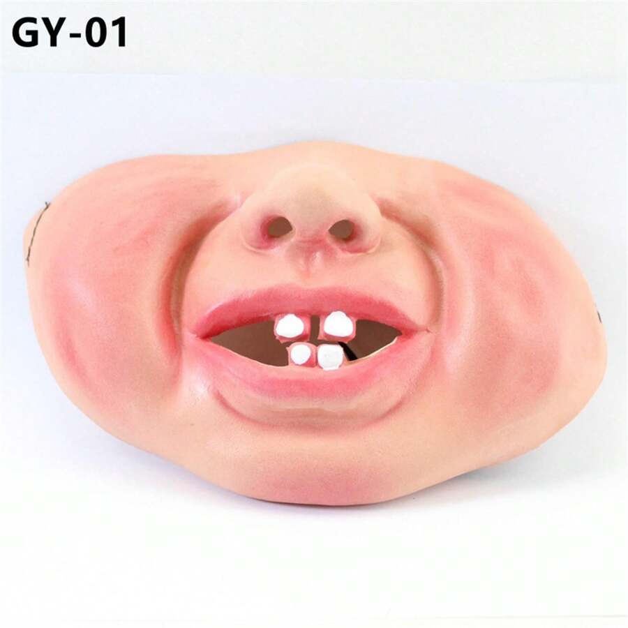 Cos Half Face Mask Latex Half Face Mask Funny Mask Realistic Mask ...