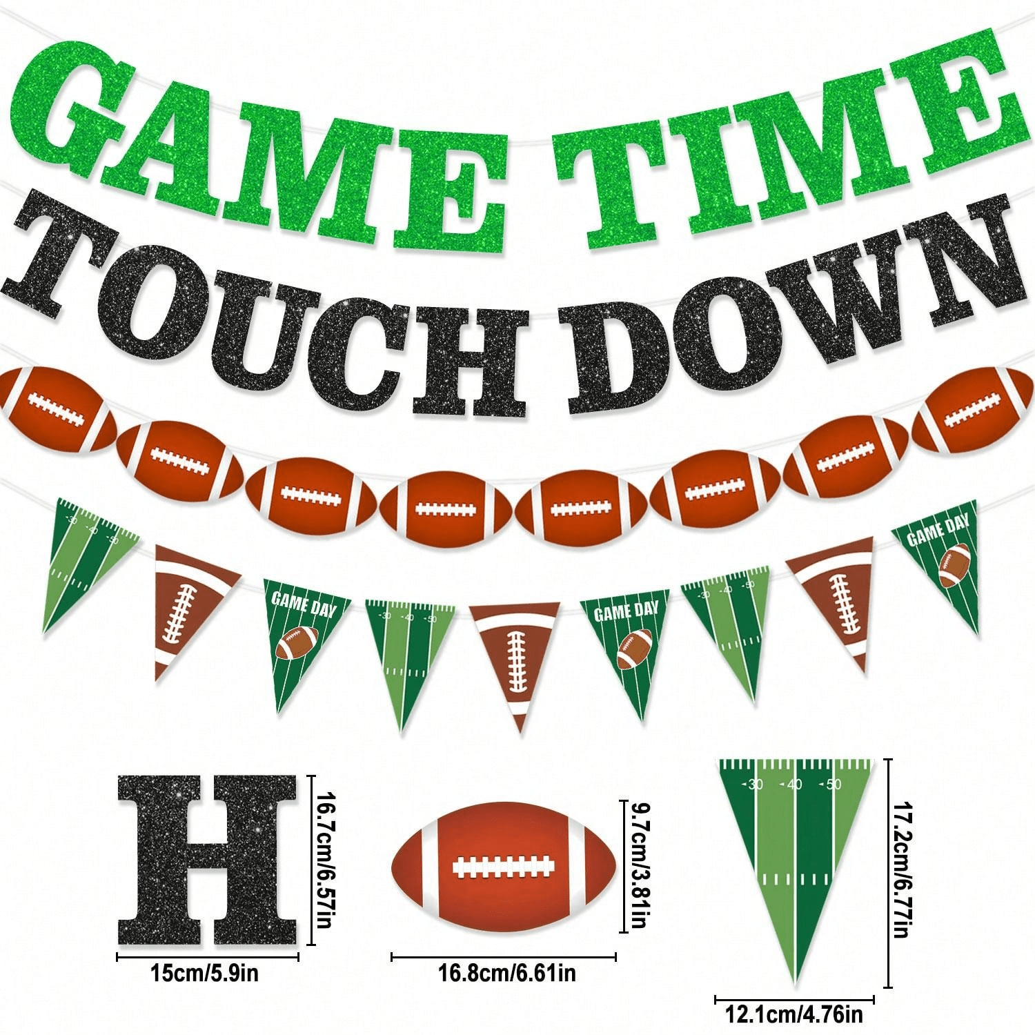 Football Party Banner No DIY Football Pennant Flag Football Garland ...