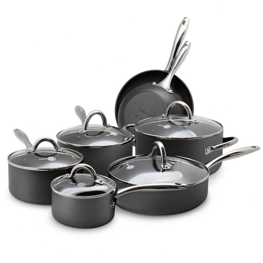 GreenPan 12pc Hard Anodized Ceramic Non-Stick Cookware Set | SHEIN USA
