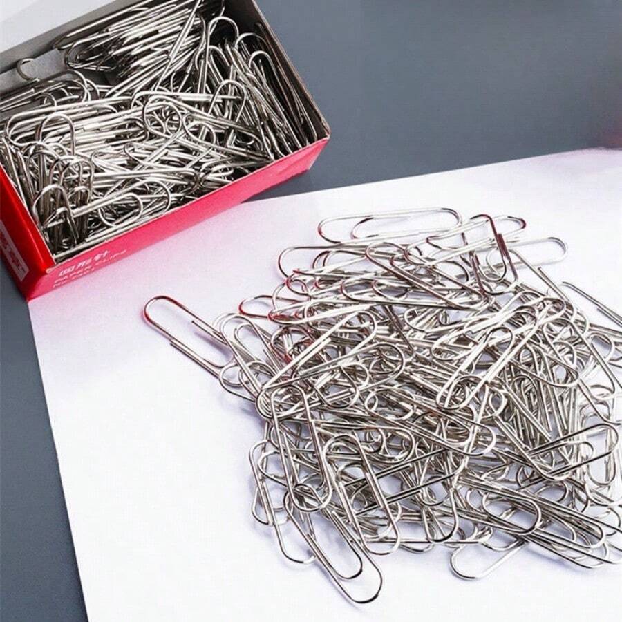 About 80 28mm Paper Clips For Book And Document Storage, Paper Clip Box ...