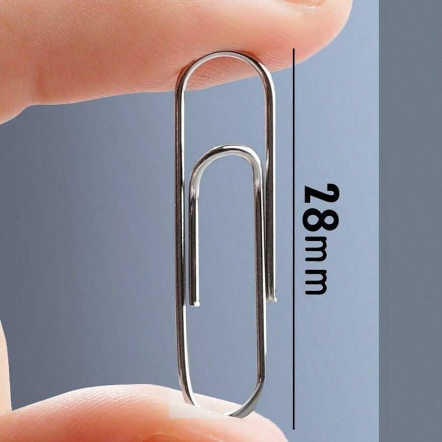 About 80 28mm Paper Clips For Book And Document Storage, Paper Clip Box ...