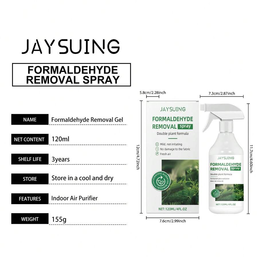 Jaysuing Formaldehyde Removal Spray New Home Office Renovation Removal ...