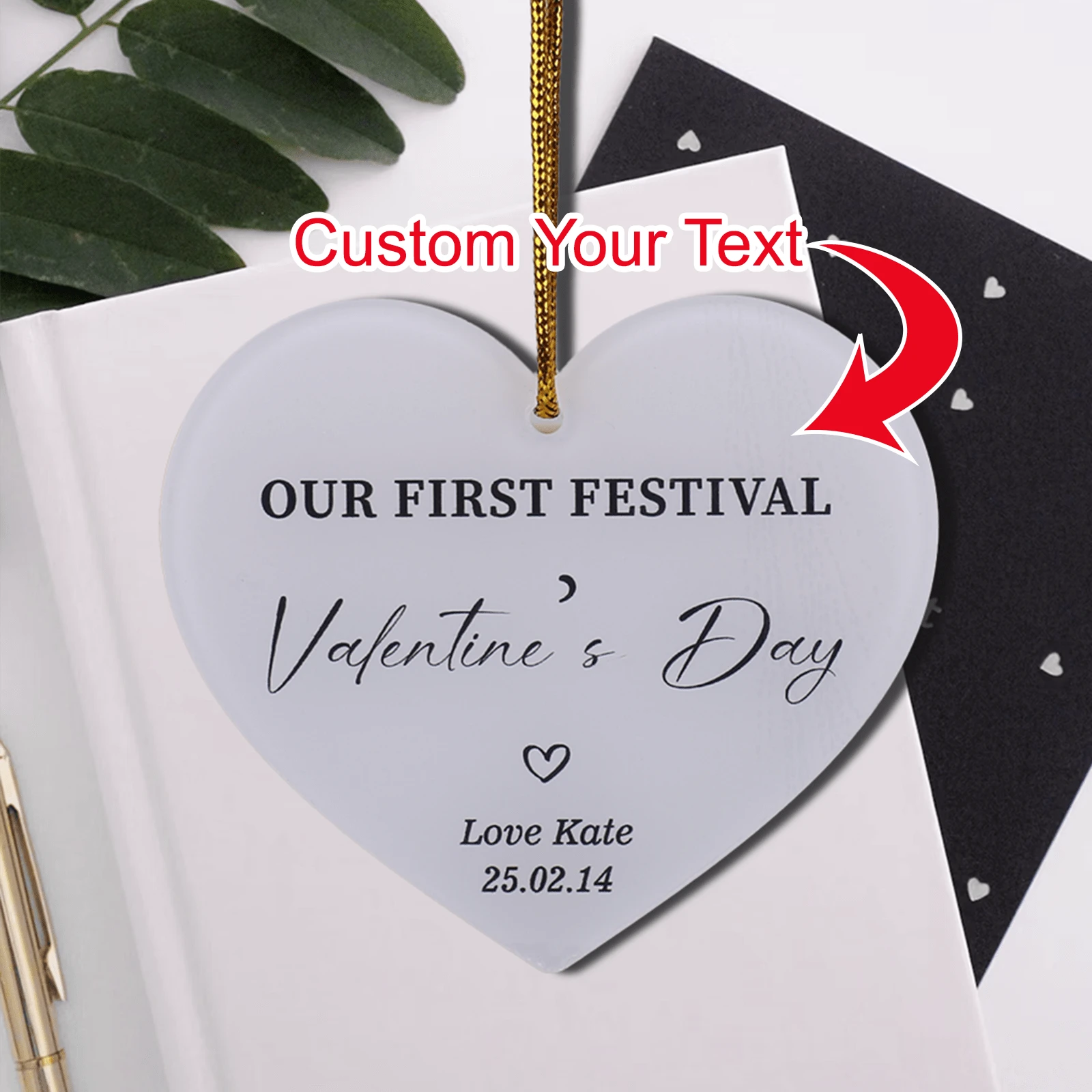 Personalized Acrylic Heart-Shaped Plaques For Couples - Customizable ...