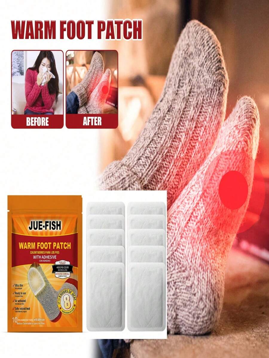 1 Pair Of Self-Heating Men's And Women's Insoles/10pcs Foot Warmers ...