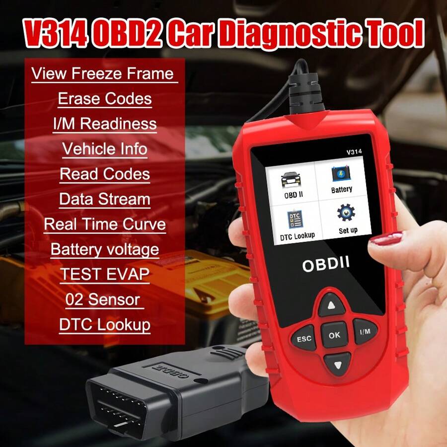 Strumento diagnostico per auto V314, lettore codici OBDII, lettore di ...