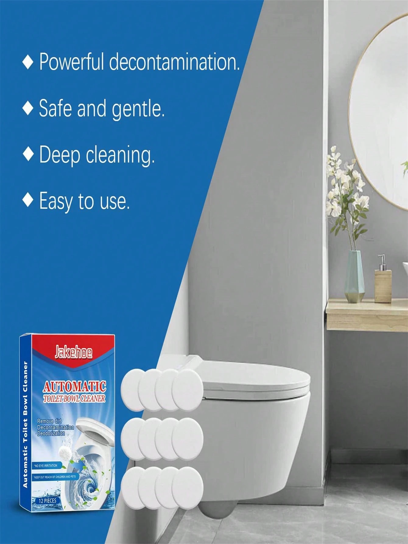 Toilet Cleaning Effervescent Tablets, Toilet Cleaner To Remove Odor ...