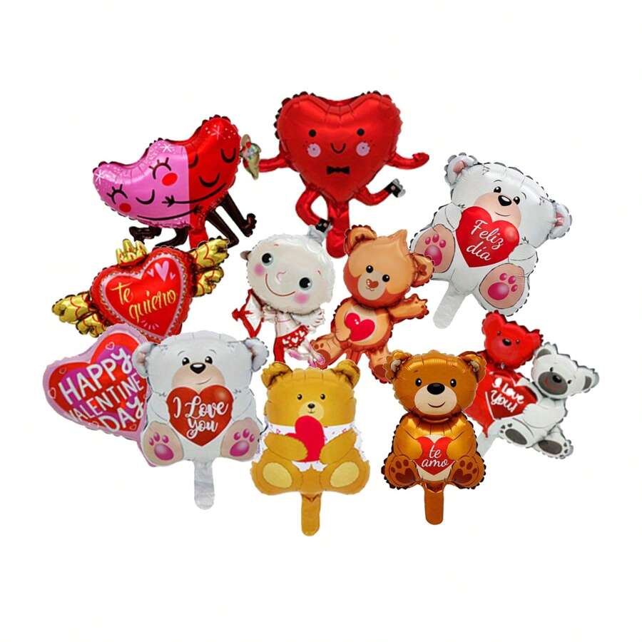 バレンタインデーの装飾 ハート型 ベア型 バルーン 10個セット ランダム ウェディング 誕生日パーティー | #SHEIN新生活応援セール