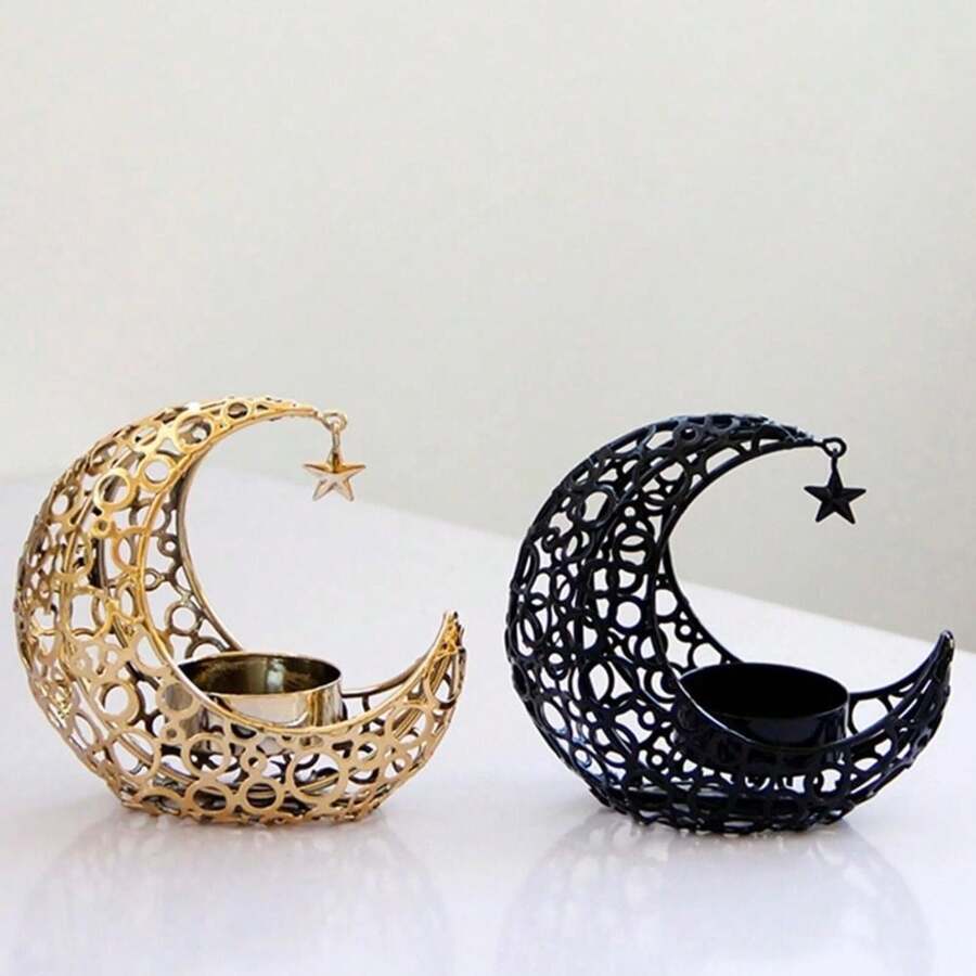 Moon Candle Holders Moon Shaped Metal Candle Holders Moon Candle Stand ...