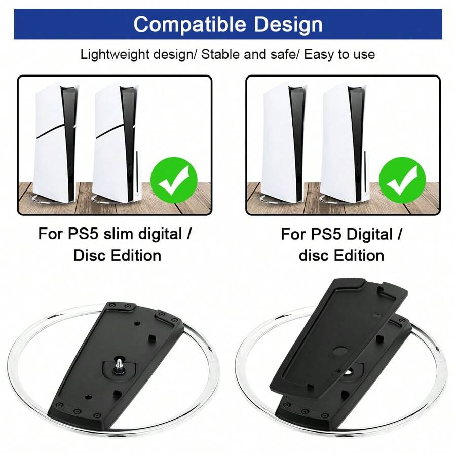 Vertical Stand Compatible With PS5 Slim & PS5 Console - Black Vertical ...