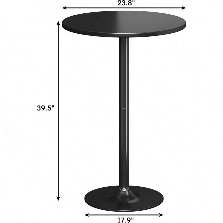 Round Bistro Pub Table 2 Pack Modern Style Metal Base MDF Top Cocktail ...