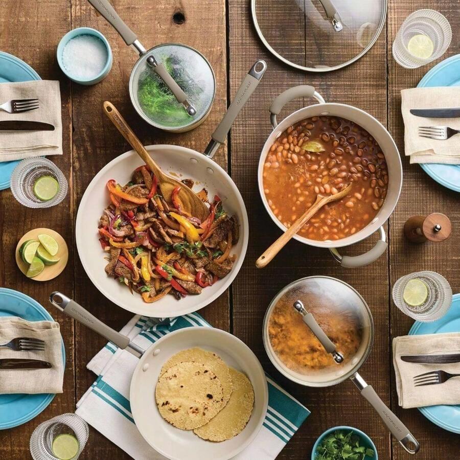 Rachael Ray - 16802 Rachael Ray Cucina Nonstick Cookware Pots And Pans ...