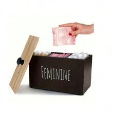 Rustic Farmhouse Wooden Tampon Storage Box With Lid - Versatile ...