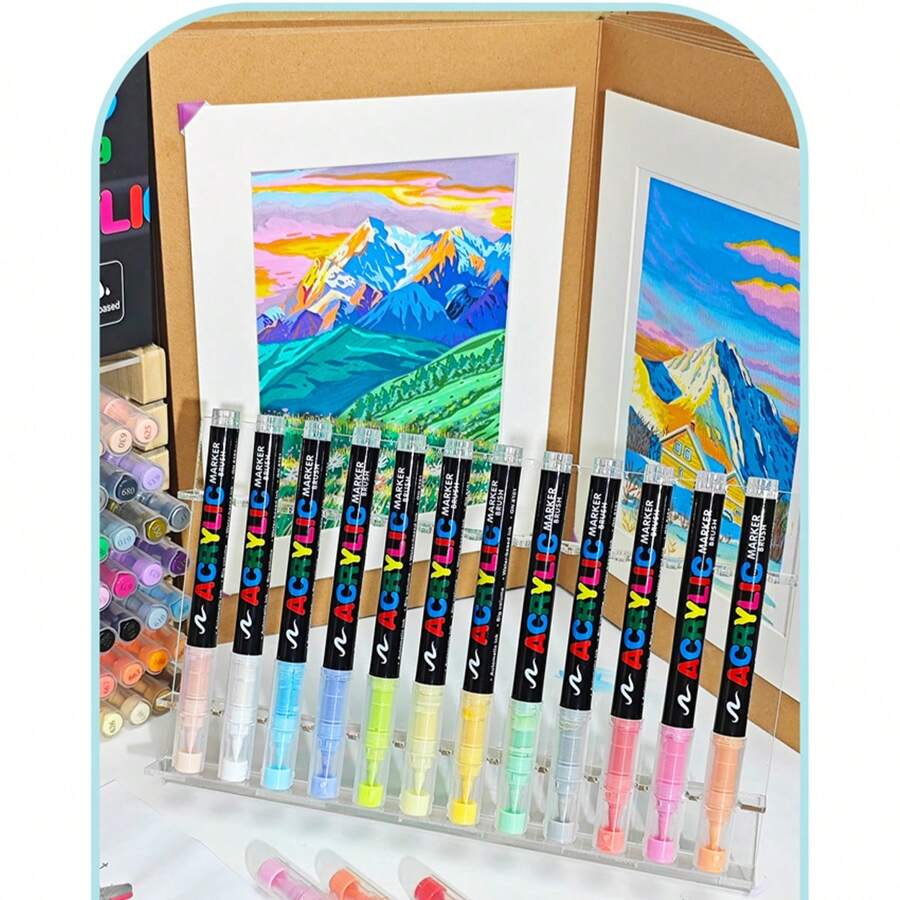 GuangNa Flow-Through Acrylic Marker Pens, Soft Tip Non-Pressing ...