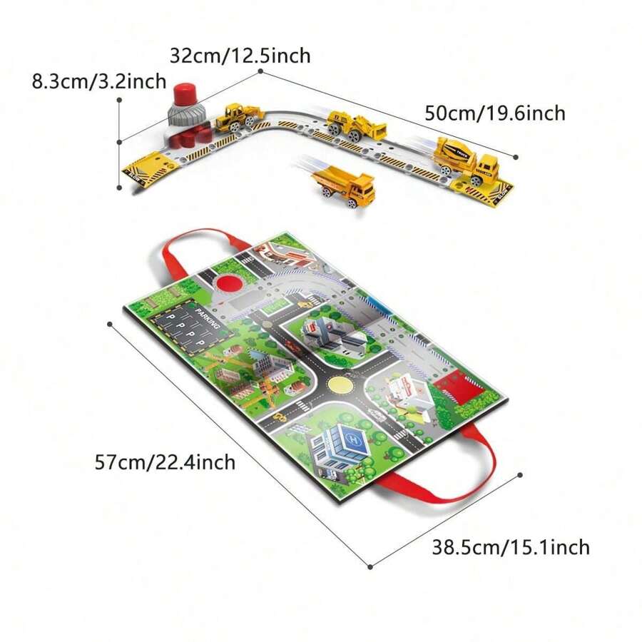 Kids Toy Alloy Car Traffic Road Map, Multifunctional Handheld Map ...