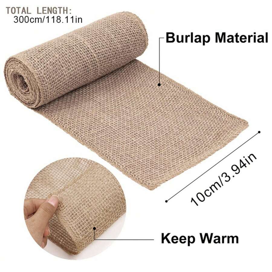 1 Roll Burlap Tree Protection Tape, Winter Tree Trunk Protection Tape ...