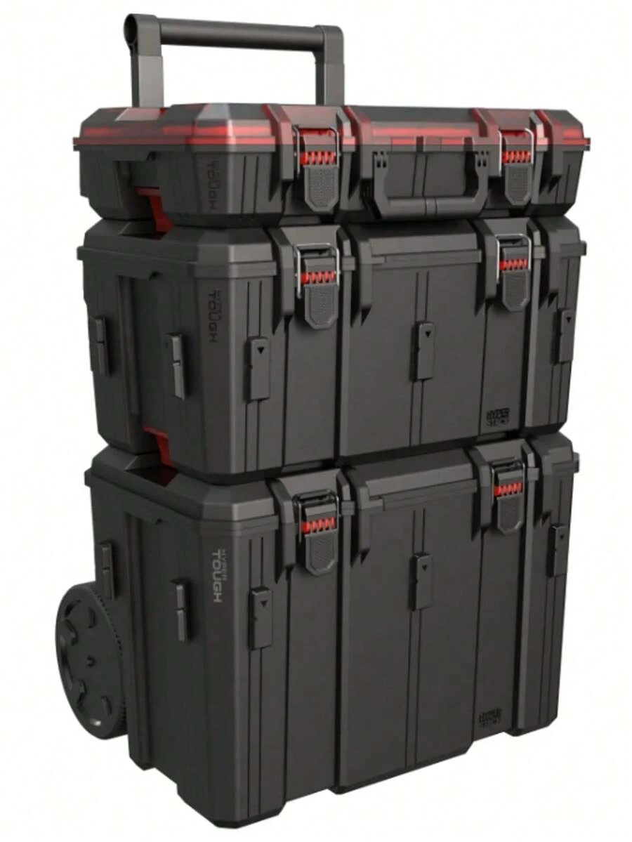 Heavy Duty 3 Piece Plastic Modular Rolling Toolbox System | SHEIN USA