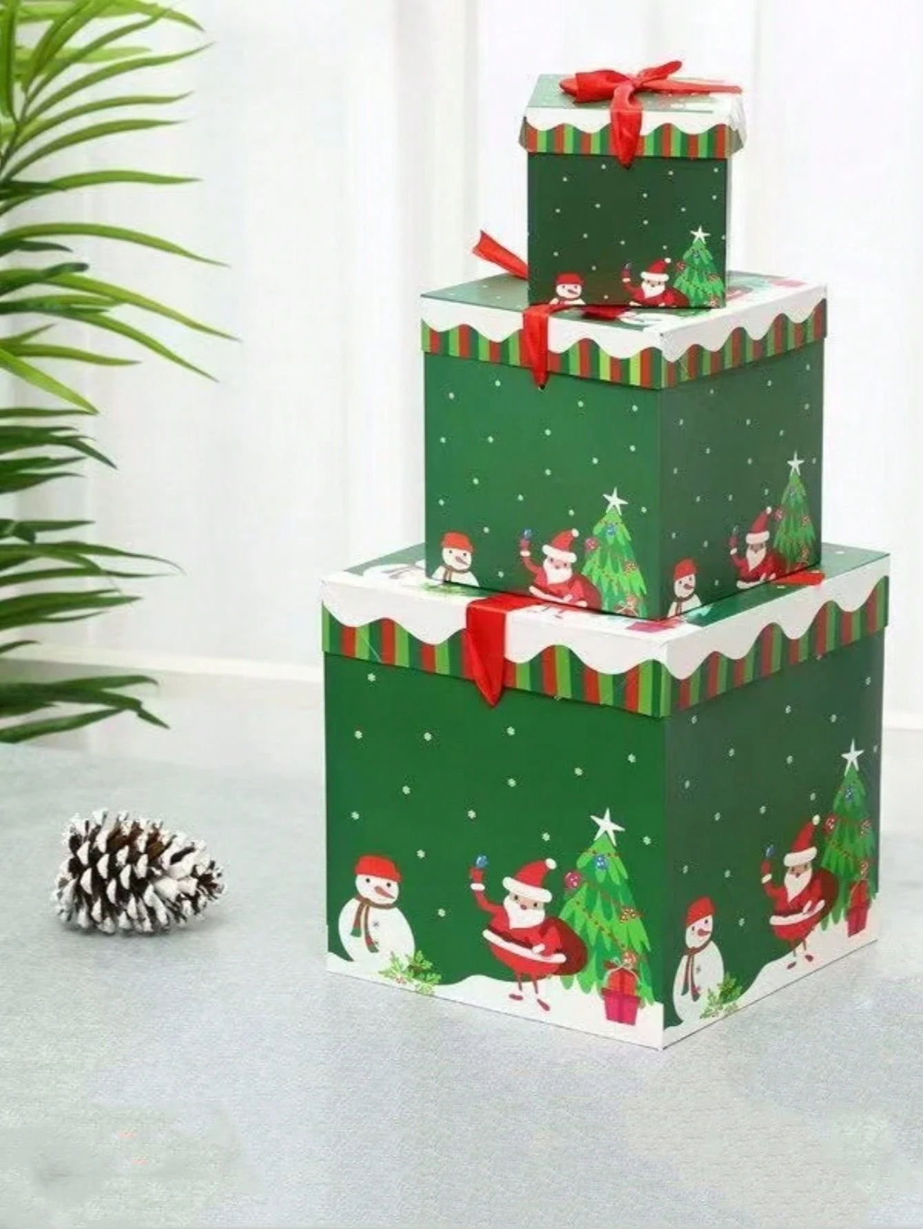 3 Piece Gift Box Set, Large/Medium/Small Gift Boxes, Decorations, Multi ...