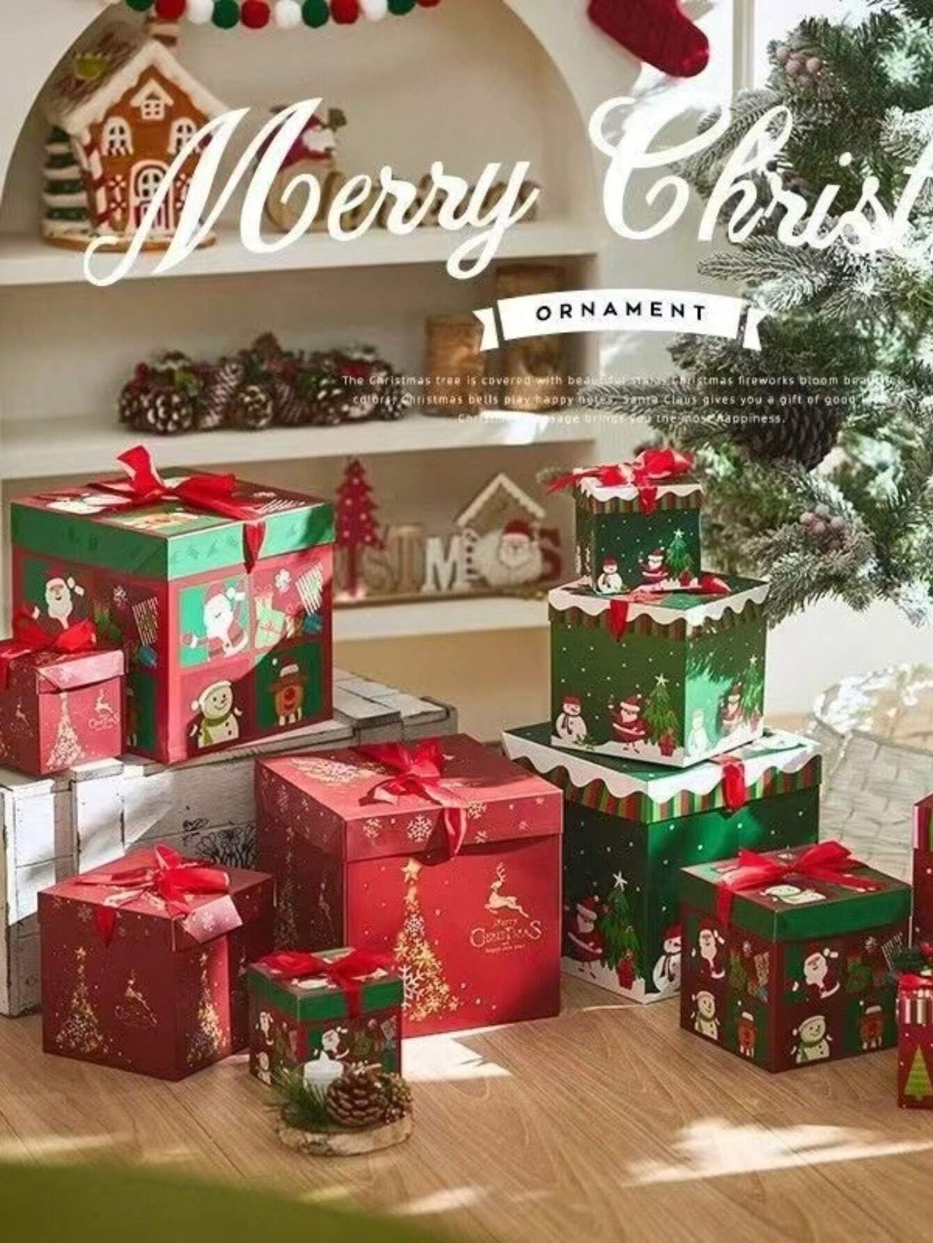 3 Pieces Gift Box Set, Large/Medium/Small Gift Boxes, Decorations ...