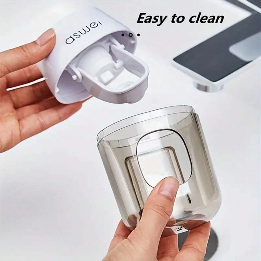 Toothpaste Squeezing Tool Fully Automatic Squeezing Device Storage Rack Wall Mounted Lazy ...