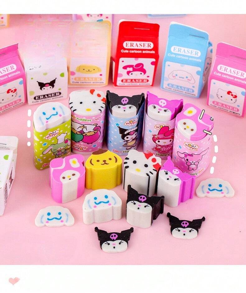 Sanrio Sanrio Shaped Eraser Cute Cartoon Cut Sandwich Eraser Clean ...