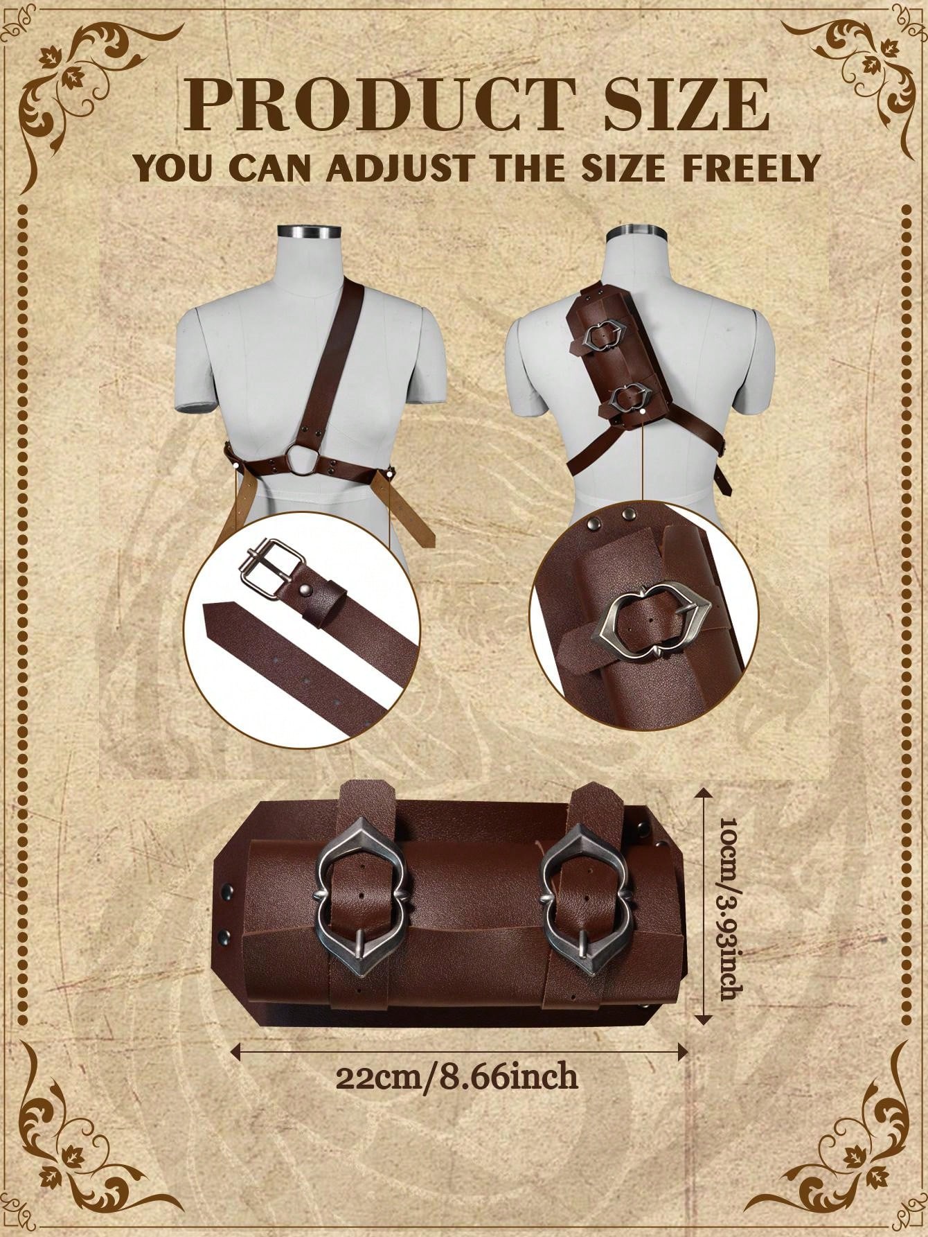 Medieval Viking Knight Pirate Leather Belt Sword Sheath Holster ...